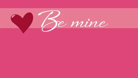 Animation of Be Mine on pink background | Stock Video | Pond5