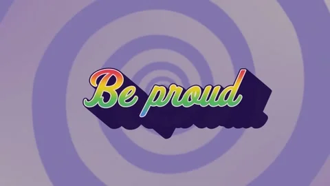 Animation of be proud text in colourful ... | Stock Video | Pond5