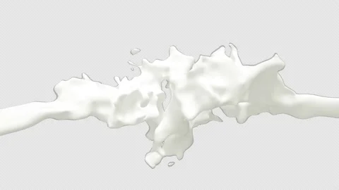 Animation Beautiful Milk slow motion sp... | Stock Video | Pond5