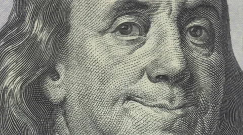 Animation of Ben Franklin smile and wink... | Stock Video | Pond5