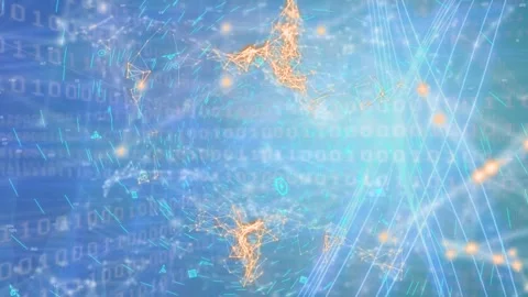 Animation of binary code and moving line... | Stock Video | Pond5