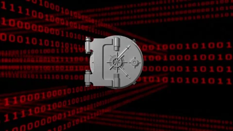 Animation of binary code and safe box ov... | Stock Video | Pond5