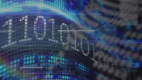 Animation of binary code on digital scre... | Stock Video | Pond5