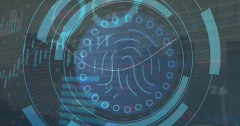 Animation of biometric fingerprint scann... | Stock Video | Pond5