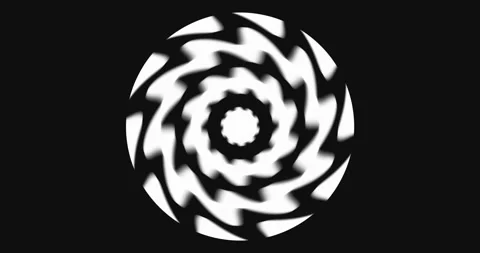 Animation of a black and white spinning ... | Stock Video | Pond5