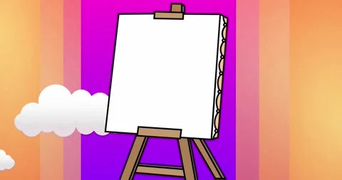 Animation of blank canvas over clouds an... | Stock Video | Pond5