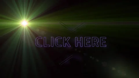 Animation of blinking click here text an... | Stock Video | Pond5