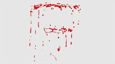 Animation of bloody stains near the teet... | Stock Video | Pond5