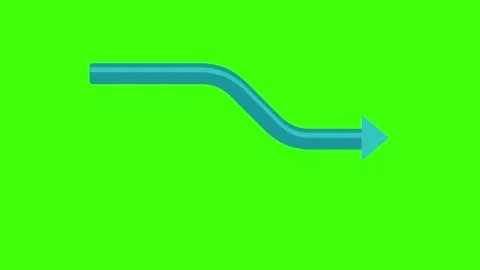 Animation of a blue arrow pointing right... | Stock Video | Pond5