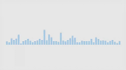 Animation of blue audio spectrum loop, a... | Stock Video | Pond5