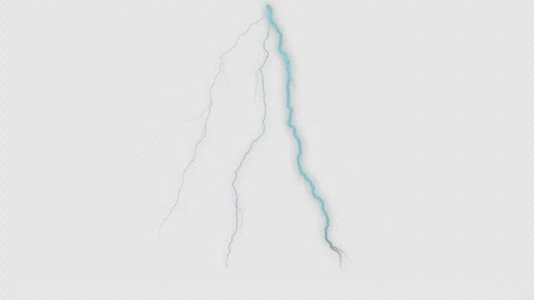 Animation blue electric lightning sparks... | Stock Video | Pond5
