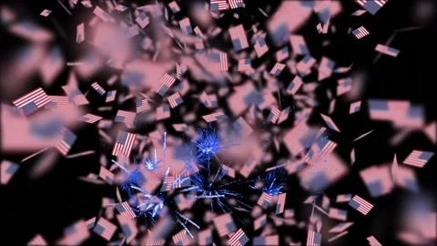 Animation of blue firework exploding ove... | Stock Video | Pond5