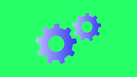 Animation blue gear icon infographic obj... | Stock Video | Pond5