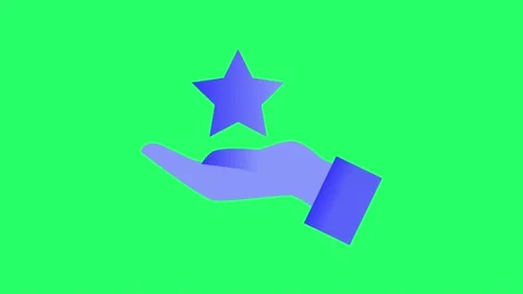 Animation blue hand icon infographic obj... | Stock Video | Pond5