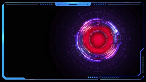 Animation blue HUD digital frame with re... | Stock Video | Pond5