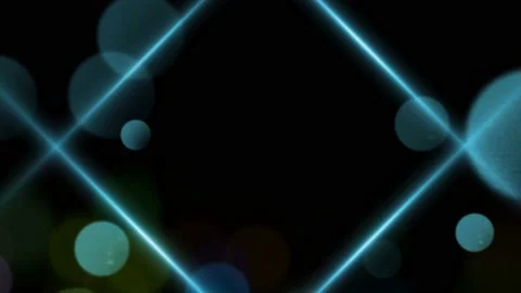 Animation blue light bokeh and light lea... | Stock Video | Pond5