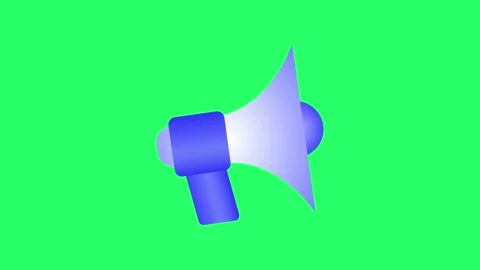 Animation blue megaphone icon infographi... | Stock Video | Pond5