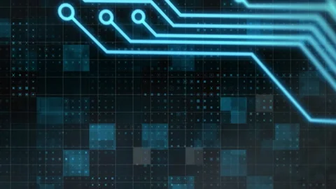 Animation of blue moving shapes over bla... | Stock Video | Pond5