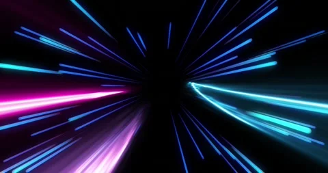 Animation of blue neon light trails over... | Stock Video | Pond5