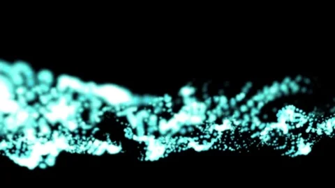 animation of blue Particle on black Bac... | Stock Video | Pond5