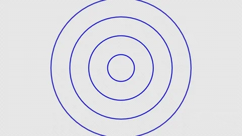 Animation of blue radio waves spreading,... | Stock Video | Pond5