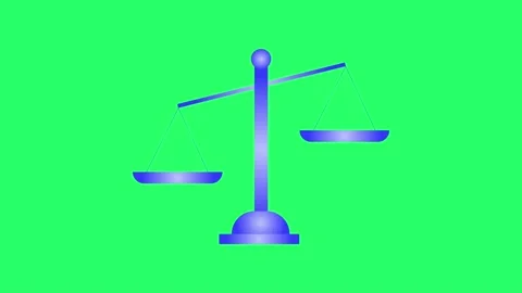 Animation blue scales icon infographic o... | Stock Video | Pond5