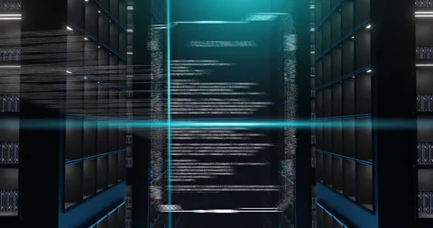 Animation of blue scanner beams and coll... | Stock Video | Pond5