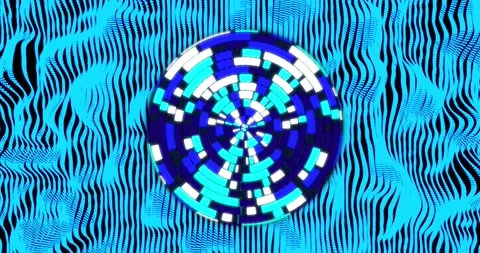 Animation of blue shapes and circles on ... | Stock Video | Pond5