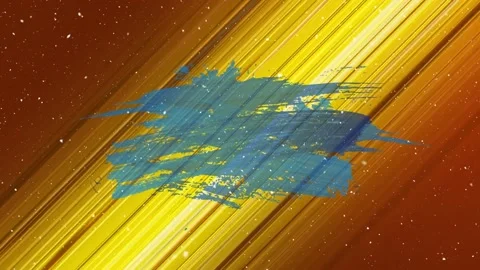 Animation of blue shapes moving on yello... | Stock Video | Pond5