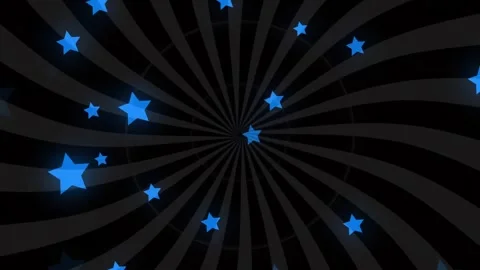 Animation of blue stars moving on spinni... | Stock Video | Pond5