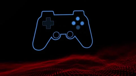 Animation of blue video game console ove... | Stock Video | Pond5