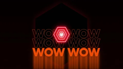 Animation of bold orange WOW text inside... | Stock Video | Pond5