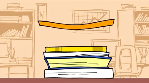Animation books in a pile on a office ba... | Stock Video | Pond5