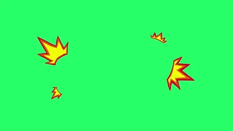Animation boom effect on green backgroun... | Stock Video | Pond5