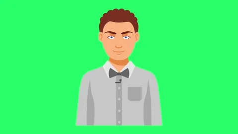 Animation boxing referee on green screen... | Stock Video | Pond5