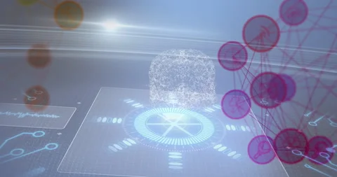 Animation of brain and scopes scanning a... | Stock Video | Pond5