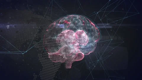 Animation of brain, globe and connection... | Stock Video | Pond5
