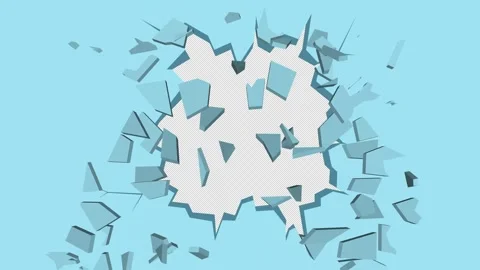 Animation of breaking an ice wall | Stock Video | Pond5