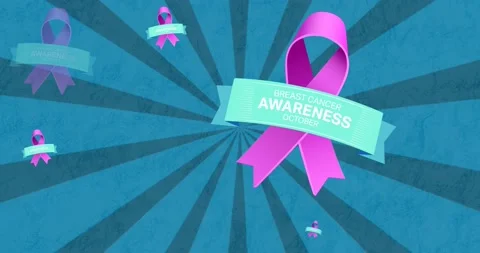 Animation of breast cancer awareness tex... | Stock Video | Pond5