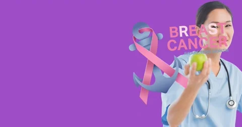 Animation of breast cancer awareness tex... | Stock Video | Pond5