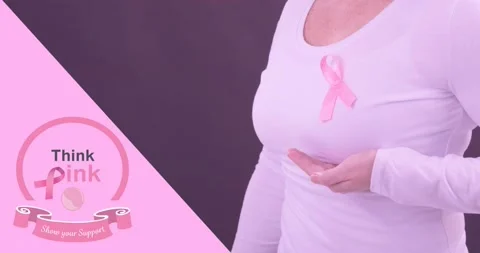 Animation of breast cancer awareness tex... | Stock Video | Pond5