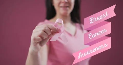 Animation of breast cancer awareness tex... | Stock Video | Pond5
