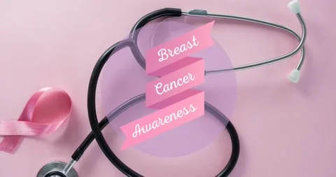 Animation of breast cancer awareness wri... | Stock Video | Pond5