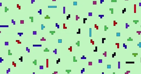 Animation of bricks shapes. Falling Down... | Stock Video | Pond5