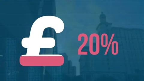 Animation of british pound sign filling ... | Stock Video | Pond5