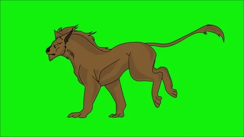 Animation of brown lion running with rep... | Stock Video | Pond5