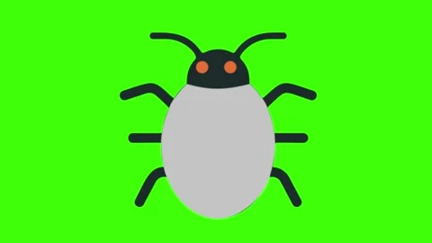 Animation of a bug fixing icon on a gree... | Stock Video | Pond5