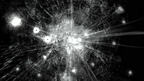 Animation of bullet holes appearing one ... | Stock Video | Pond5