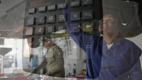 Animation of calculator over african ame... | Stock Video | Pond5