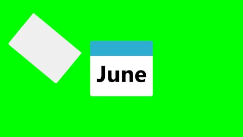 animation of calendar with month on gr... | Stock Video | Pond5